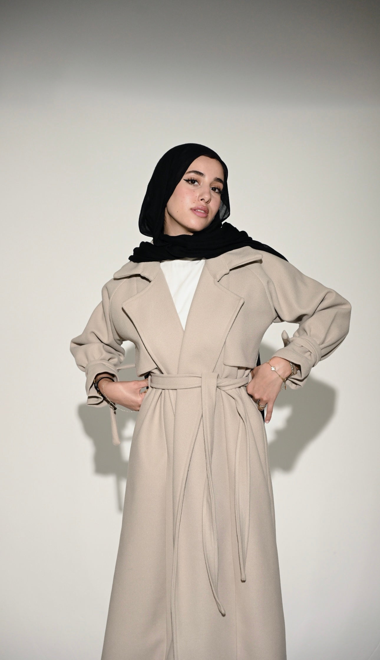 Signature Wool Trench Coat in Light Greige – Hazie The Label